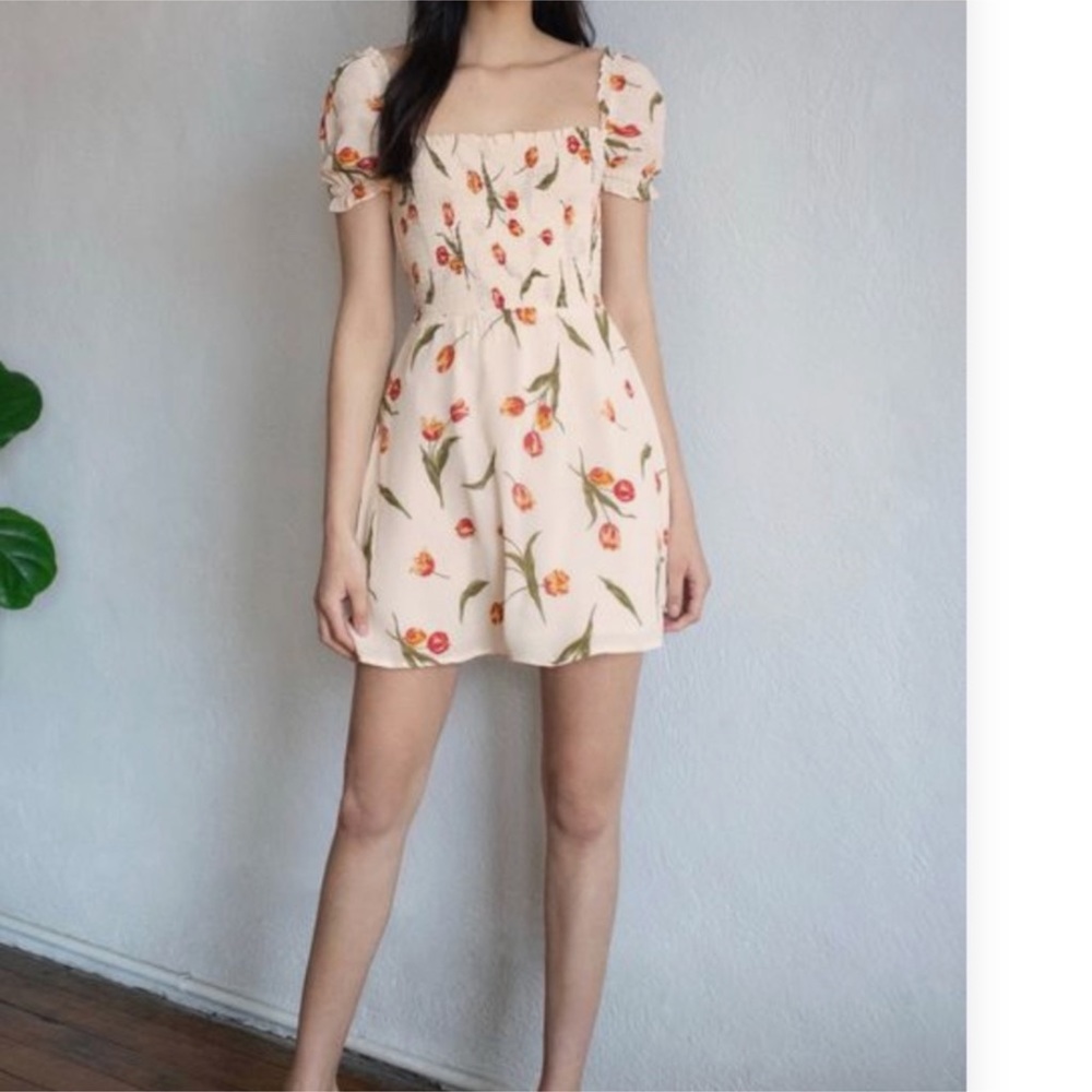 Reformation Orangerie Mini Dress Tulip Bianca Size S - Gem